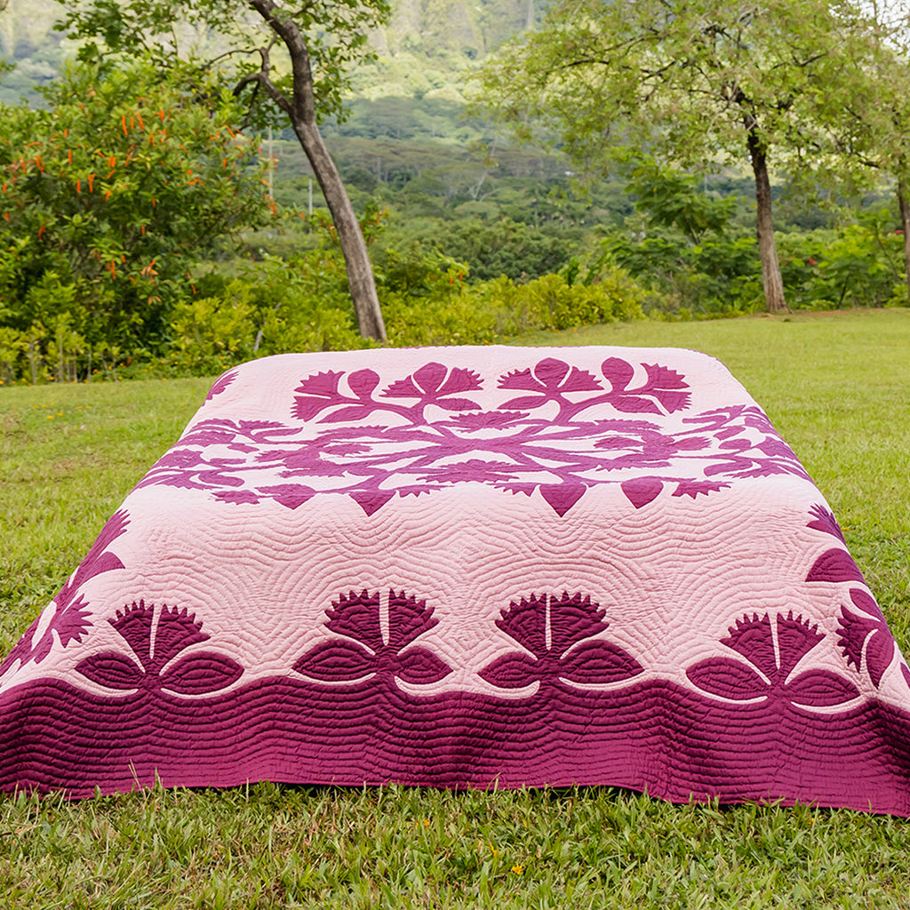 Queen Quilt - Ohi'a Lehua – Hawaiian Quilt Collection